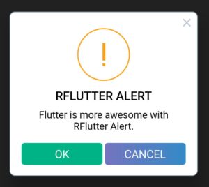 Alert Dialog Box using RFlutter_Alert Package