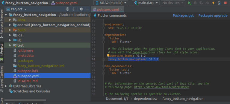 Flutter Bottom Navigation Bar with Fancy Animation effect