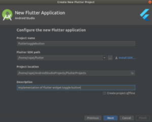 How to implement Togglebutton Widget in Flutter App development