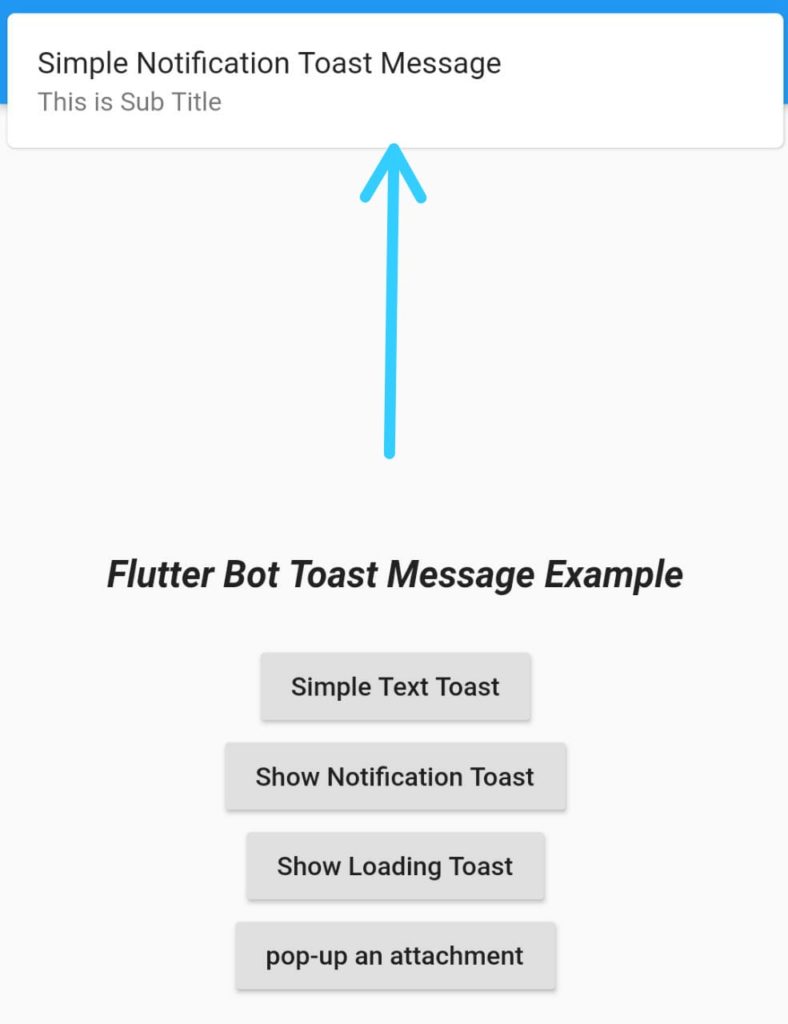 Flutter Bot Toast Library - Show Toast message , Toast Notification etc
