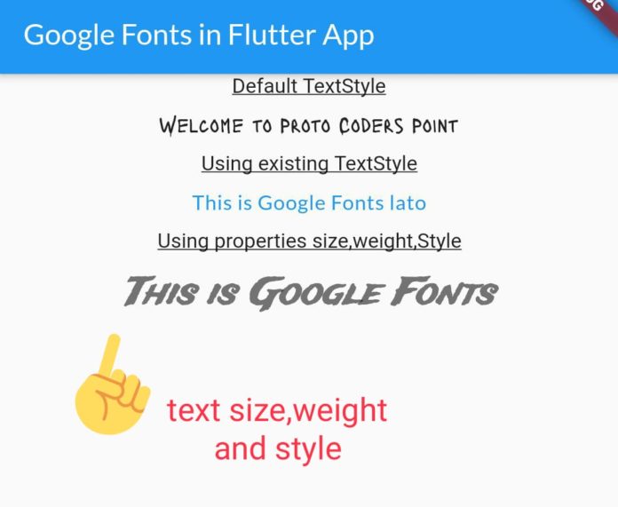 Flutter Google Fonts Package Library - OR use Custom Fonts in Flutter