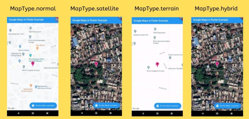 Integration of Google Maps in Flutter with Example using a plugin
