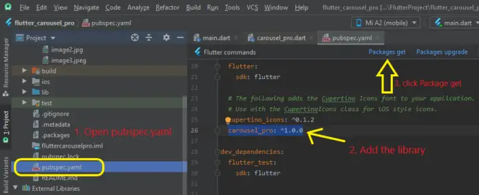 Image slider in flutter using Carousel Pro Flutter Library Image slider in flutter using Carousel Pro Flutter Library