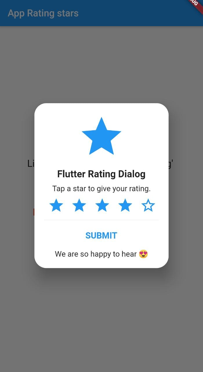 How To Create Rating Bar Dialog In Flutter App A Smooth Star Rating Flutter Dialog