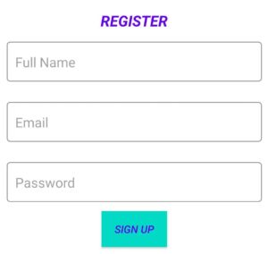 Login-Registration UI Screen using Android Expandable CardView Library