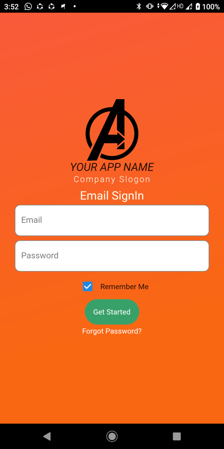 Flutter Login and Registration UI design using Flutter Velocity X Library