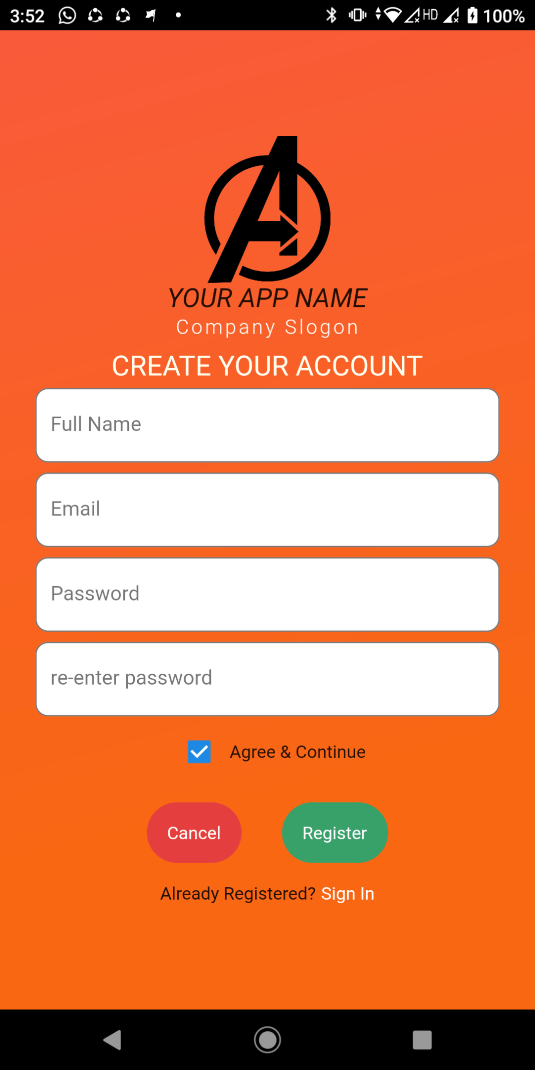 Flutter Login And Registration Ui Design Using Flutter Velocity X Library