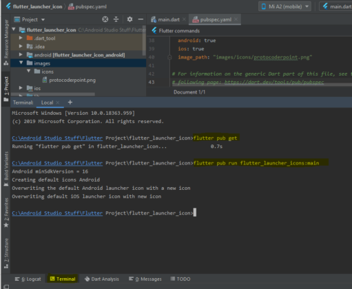 How to Generate Flutter App icons - Flutter Launcher Icons Change