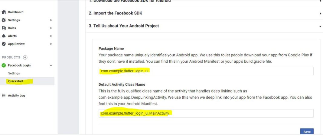 Connect firebase facebook auth to facebook developer console app