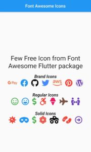 Icons in flutter - font awesome flutter