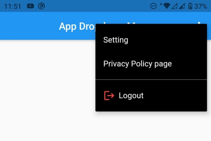 How To Create 3 Dot Popup Menu Item On Appbar Flutter