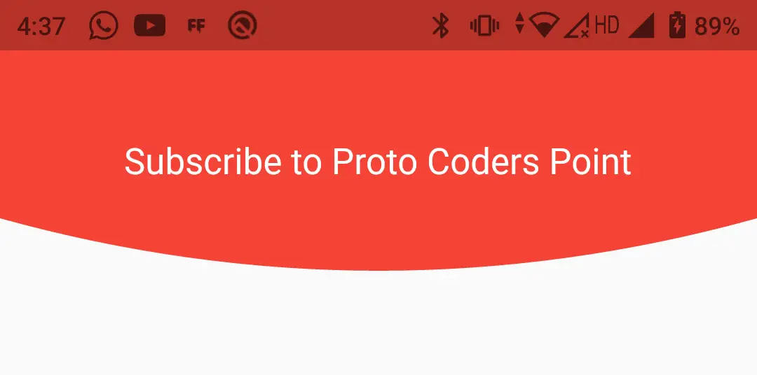 Flutter custom AppBar - Curved Bottom shape Appbar using ClipPath Flutter custom AppBar - Curved Bottom shape Appbar using ClipPath