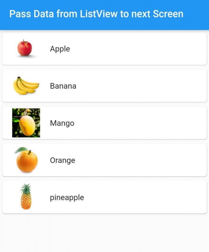 Flutter Displaying Dynamic Contents Using Listview Builder Flutter 