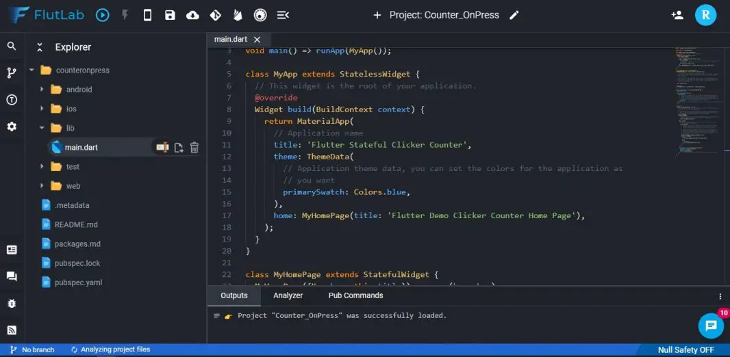 Now Develop Flutter App Online Using Flutlab Ide