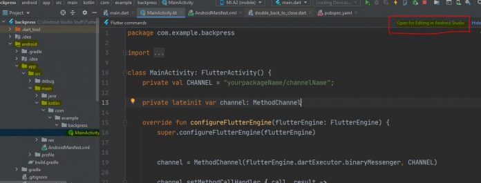 How to Call Native Android Code from Flutter