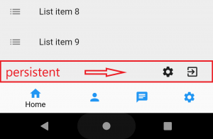 Persistent footer button flutter example