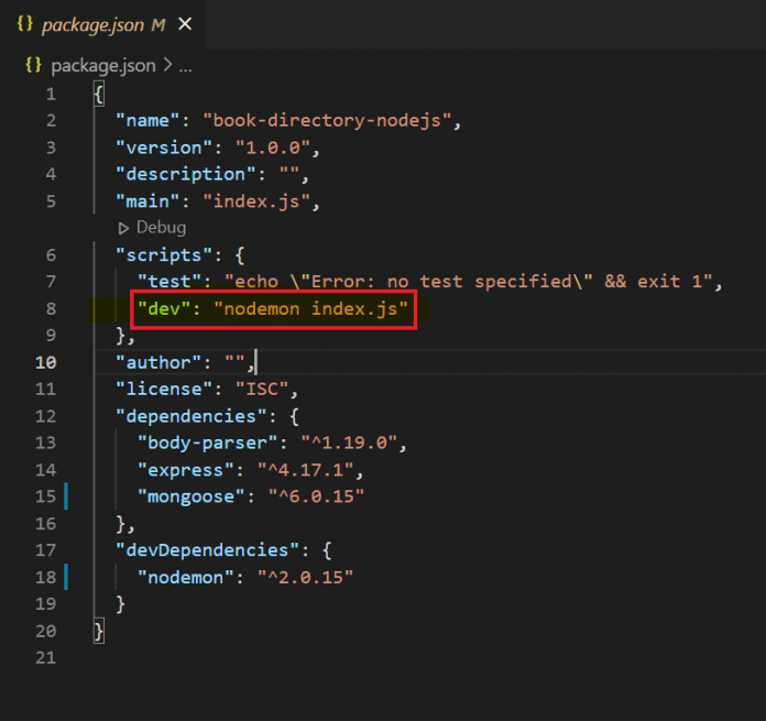 Books Directory Project with nodejs - CRUD operation using mongoose