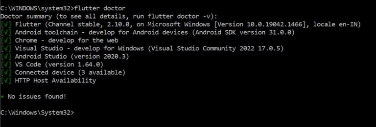 Unable to find suitable visual studio toolchain - Flutter Doctor Issue Fixed