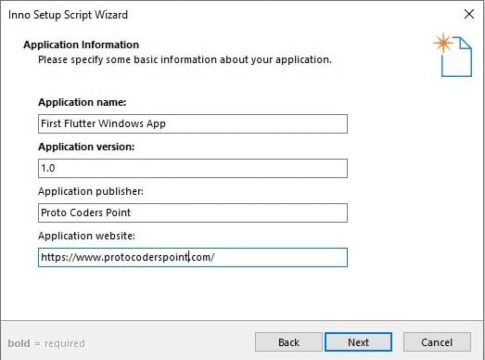 How to create .exe installation file of flutter windows Application