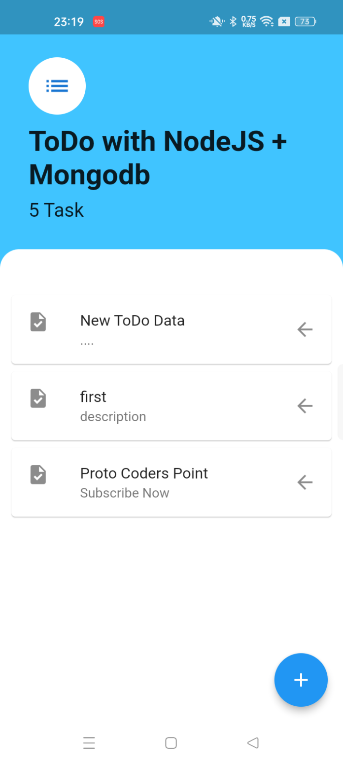 Flutter Todo App With Nodejs And Mongodb At Backend